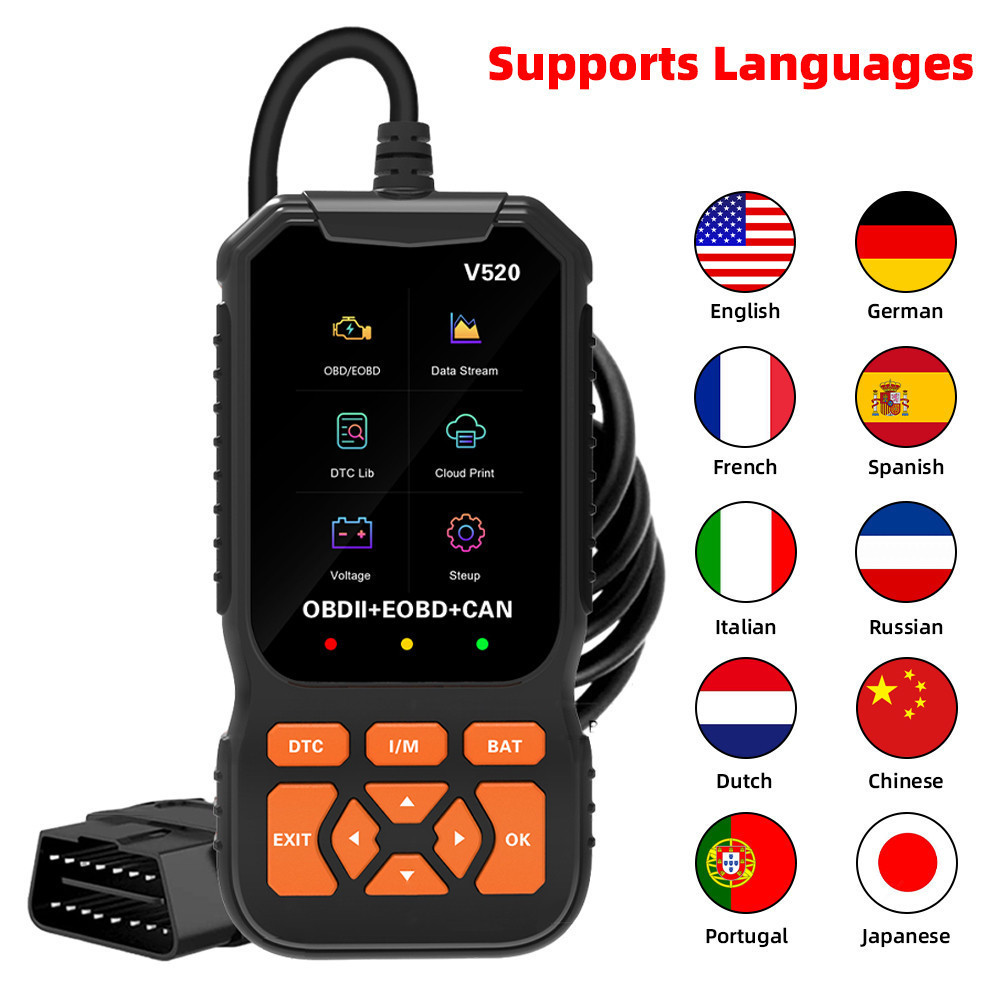 OBD2 Scanner Professional Auto Engine System Diagnostic Tool Lifetime ...
