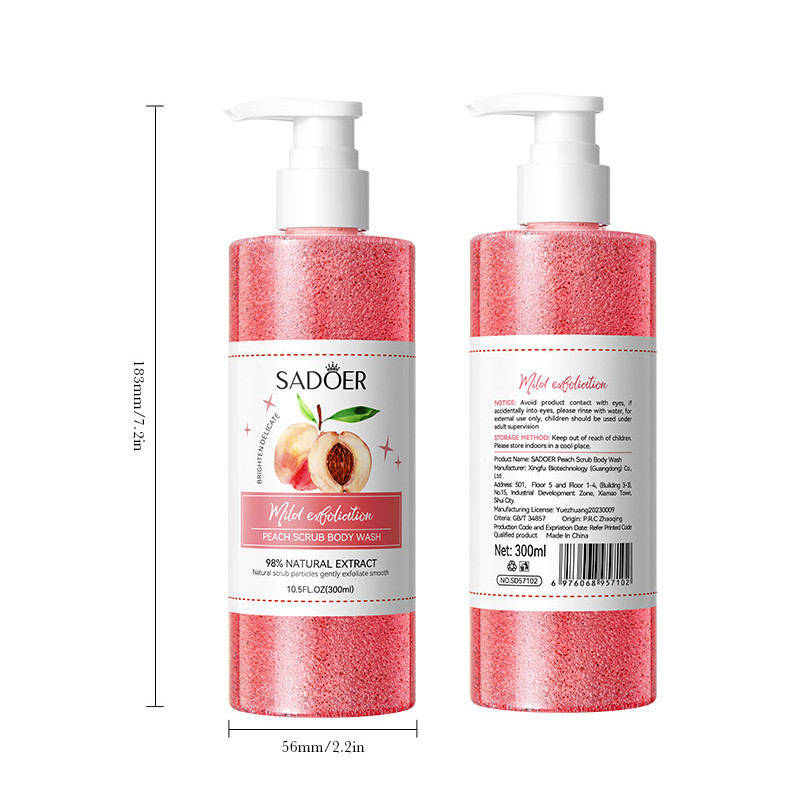 SADOER Fruit series Body Scrub Shower Gel 300ml | Shopee Malaysia
