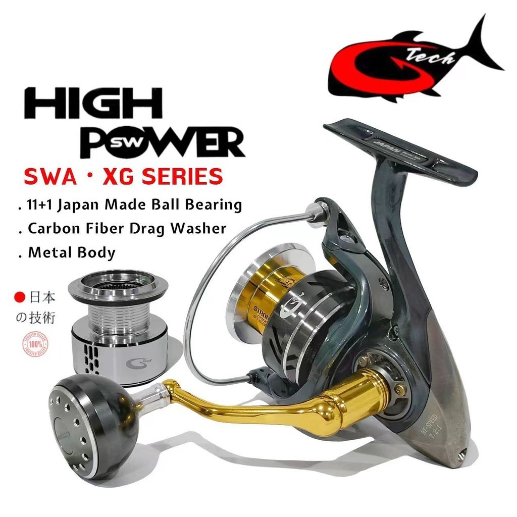 G-TECH HIGH POWER SW/ SWA SPINNING FISHING REEL | Shopee Malaysia