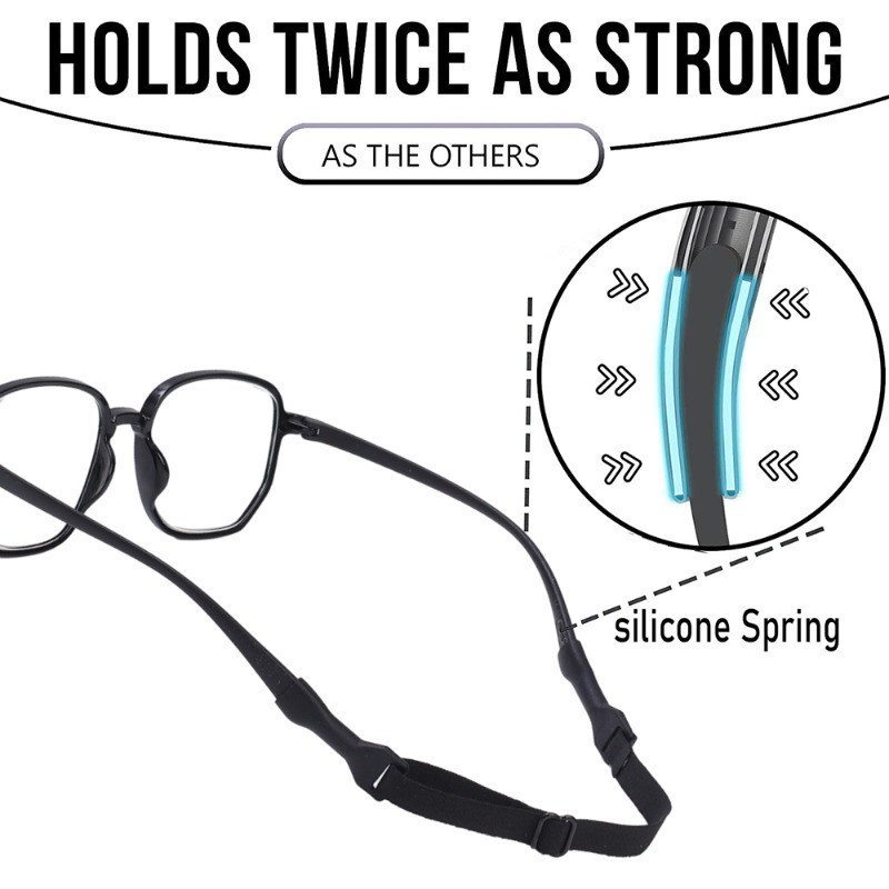 Sports Glasses Non-Slip Rope - Adjustable, Elasticable, Anti Drop - For ...