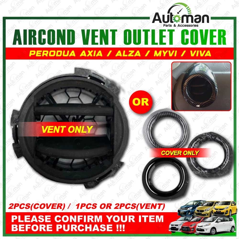 AIR COND VENT LOUVER BLOWER Cover Frame Perodua Axia Alza Myvi Lagi ...