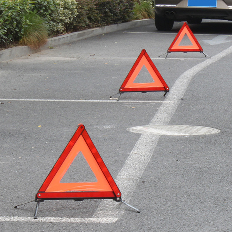 Car Emergency Breakdown Warning Triangle Red Reflective Safety Hazard ...