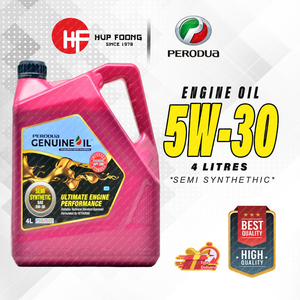 Perodua Engine Oil 5w30 Minyak Hitam Kereta Myvi Bezza Alza Axia Aruz ...
