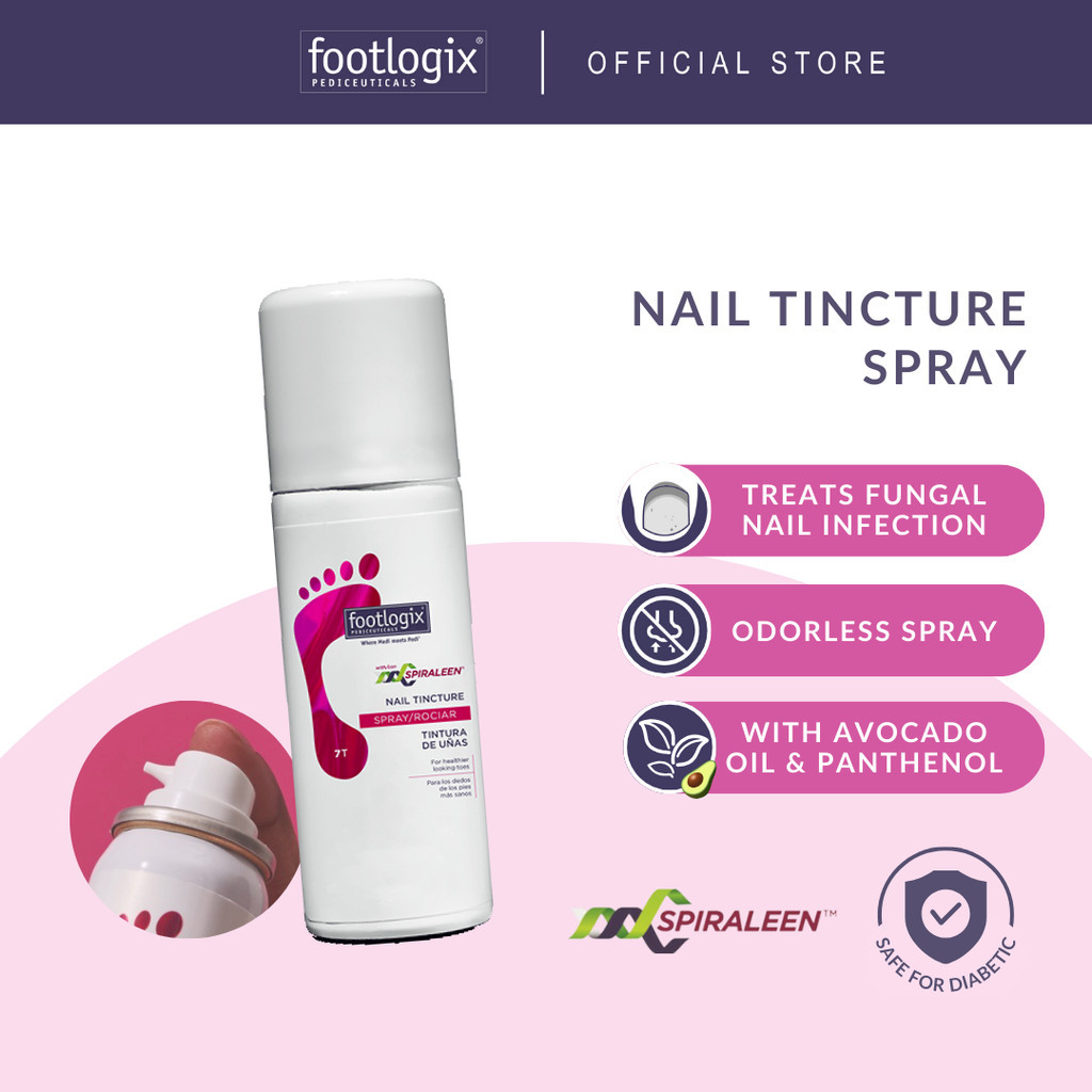 FOOTLOGIX Nail Tincture Fungal Nail Infection Spray With Spiraleen #7T ...