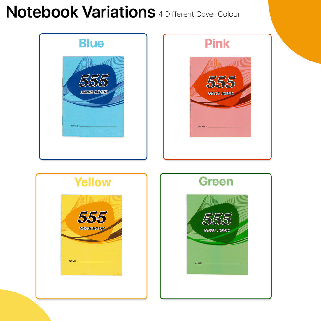 555 Note Book Pocket Size 60gsm Buku 555 - (1s/PCS) Notebook Buku Nota ...
