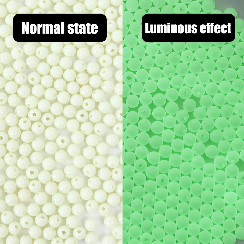 375Pcs/Set Luminous Fishing Beads - Fishing Glow Blocking Bead - Night ...