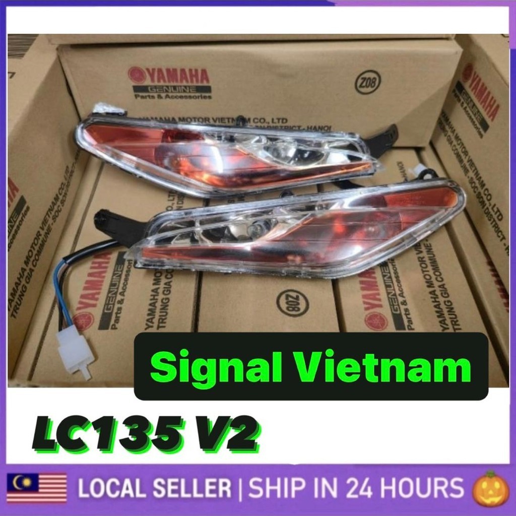 YAMAHA LC135 V2 FRONT SIGNAL LAMP SET (Vietnam) LAMPU SIGNAL DEPAN ORANGE OREN FLASHER LIGHT ...