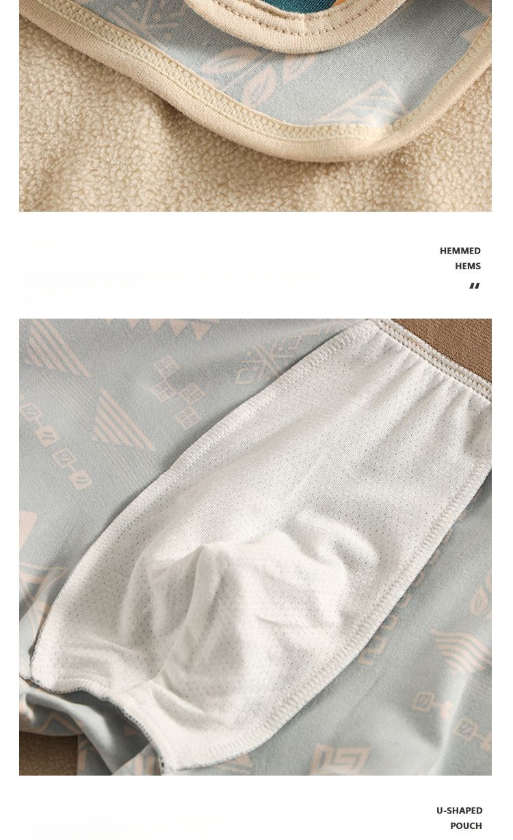 KINGDAFA Amaya Print Vintage Men Boxer Briefs Breathable Men Underwear ...