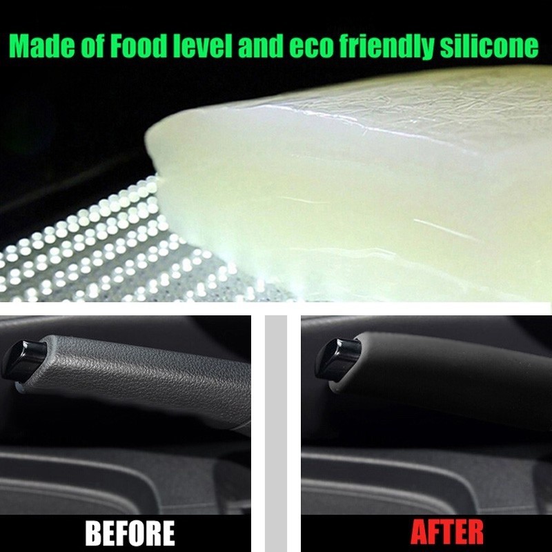 Hand Brake Set Universal Car Handbrake Sleeve Silicone Gel Cover Anti ...