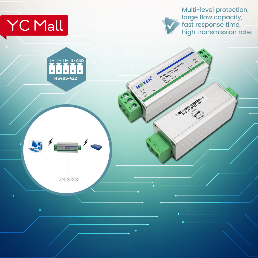 Utek RS-485 LPS Lightning Surge Protection Protector Isolator Adapter ...