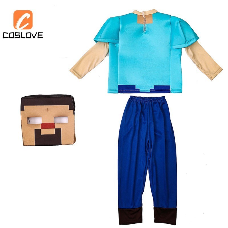 Anime Game Minecraft Steve Cosplay Clothing Creeper Full Set Costume ...