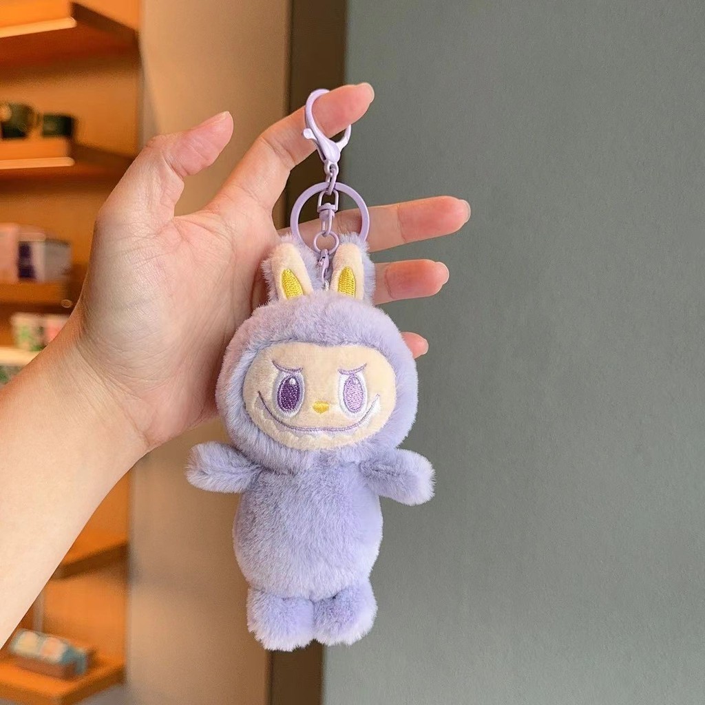 Labubu Cute Plush Toy Cartoon Lala Rabbit Pendant Girl Heart Keychain ...