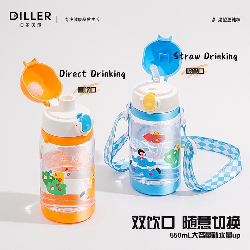 Diller Budak Air Botol Tritan 2 fungsi Sukan Sekolah FunKid ...