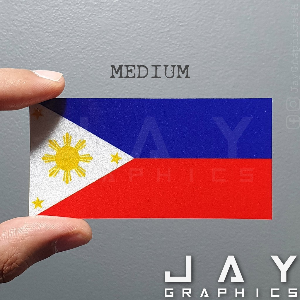 Philippine Flag Reflectorized Sticker - 3M Brand | Shopee Malaysia