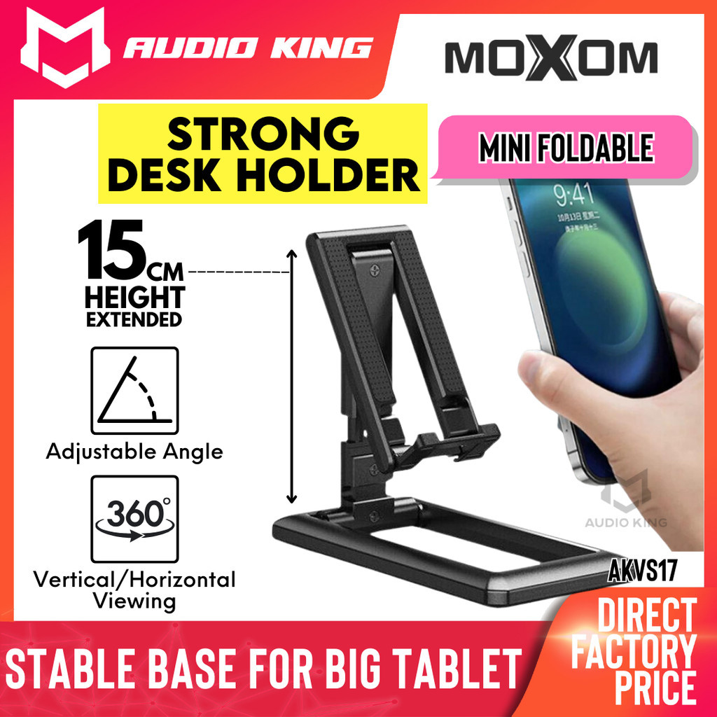 MOXOM Foldable Desktop Tablet Dock Stand Slim Mini Mobile Phone Holder ...