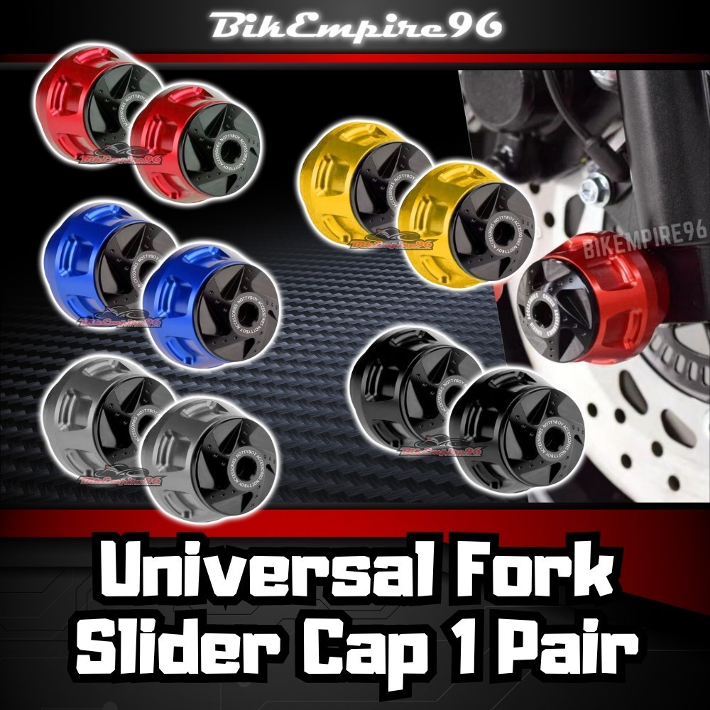 Universal Motorcycle Fork Slider Cap 1 Pairs Front Wheel Axle ...