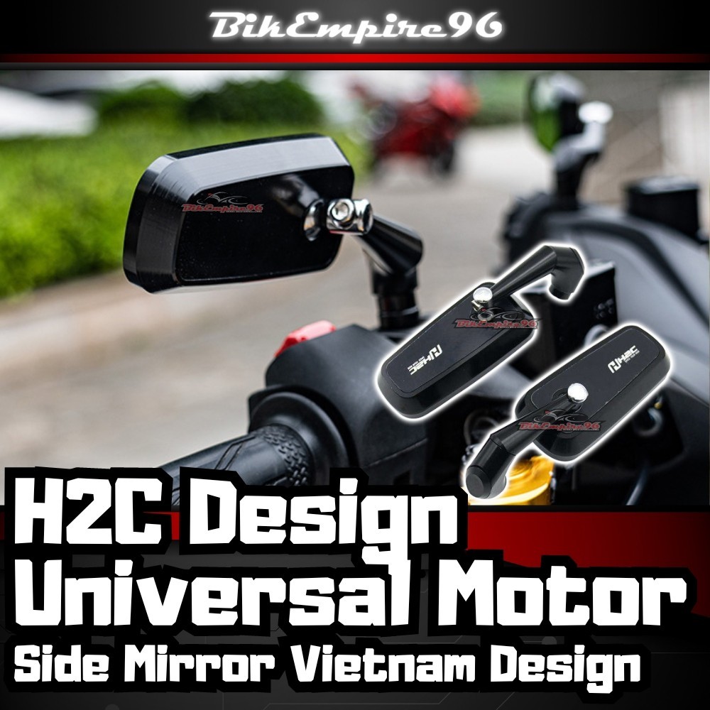 H2C Design Universal Motorcycle Side Mirror Vietnam Design Clear Glass ...