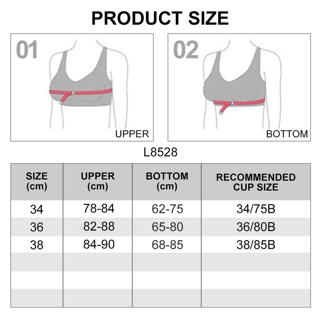 KM Women Floral Pattern Bra Design Fashion Lingerie [L8528] | Shopee ...