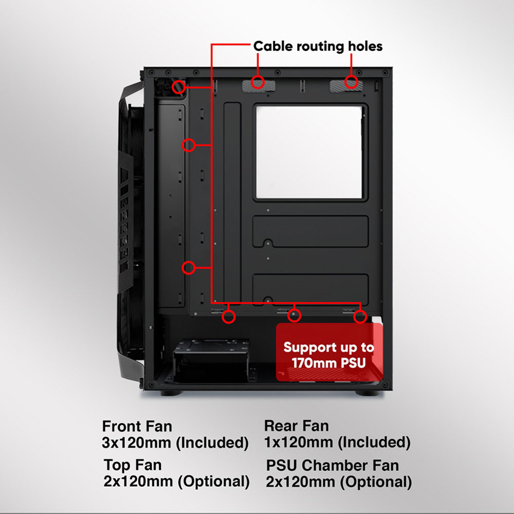 Armaggeddon Tritron PRO 100 / 200 ATX PC Gaming Casing Chassic | Free ...