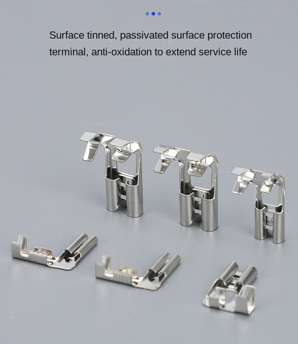 Flag type plug spring Female Terminal 6.3mm/4.8/2.8mm right Angle L ...