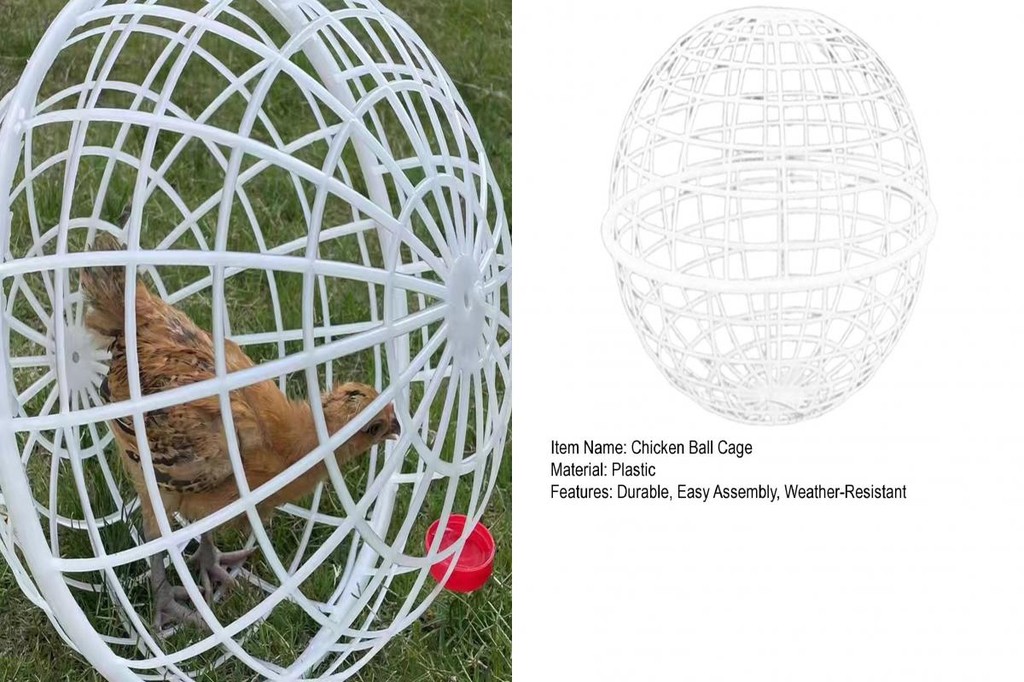 Sturdy Animal Cage Versatile Small Enclosure Portable Round Chicken ...