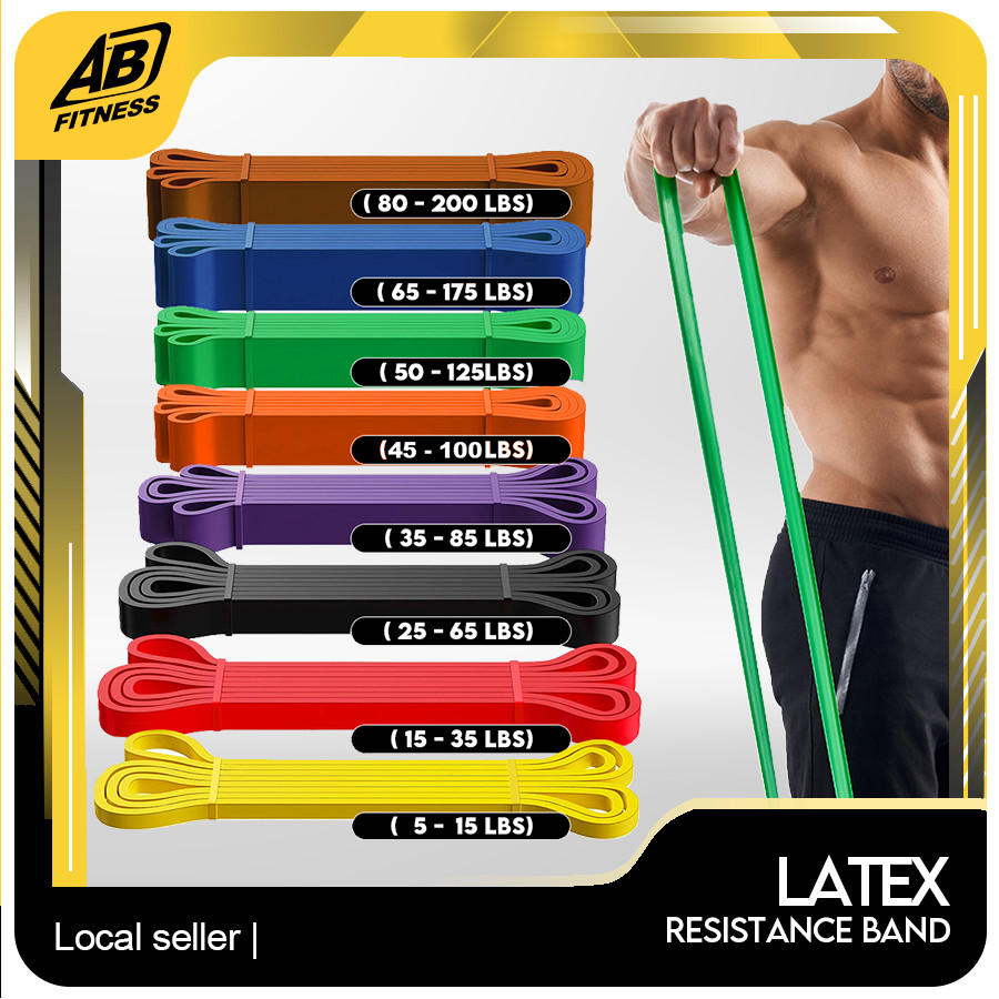 GYM Natural Latex Elastic Band Exercise Band Workout Resistance Bands ...