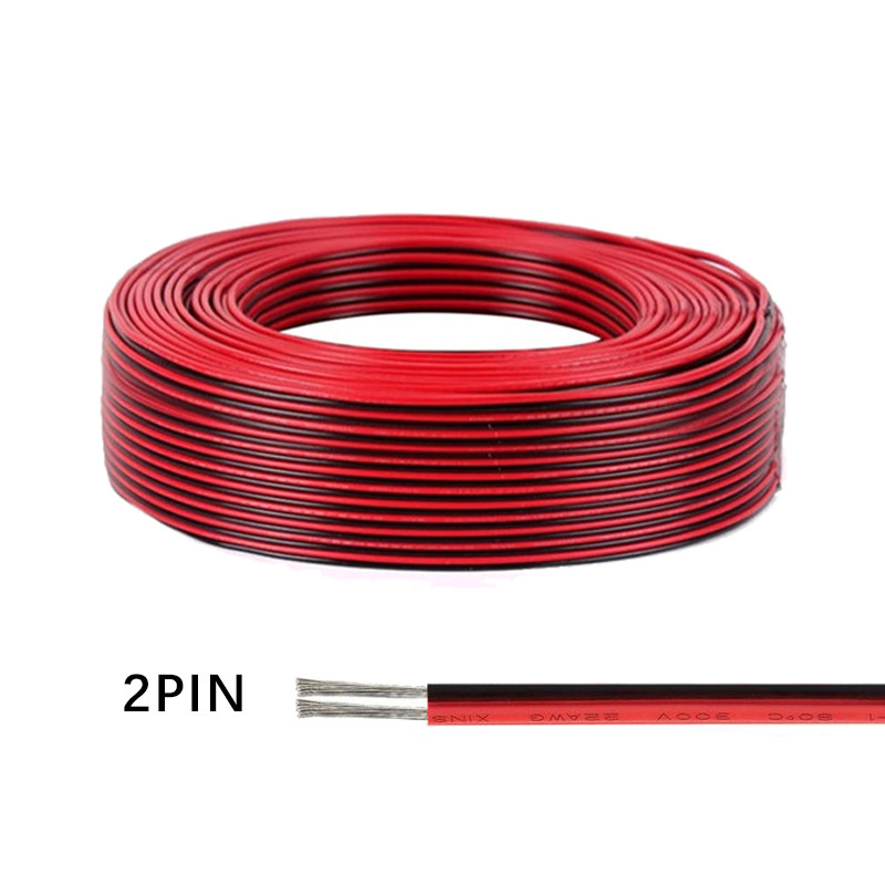 5m/10m 22AWG LED Strip Connector 2pin/3pin/4pin/5pin/6pin Electrical Wire For WS2812B WS2811 ...