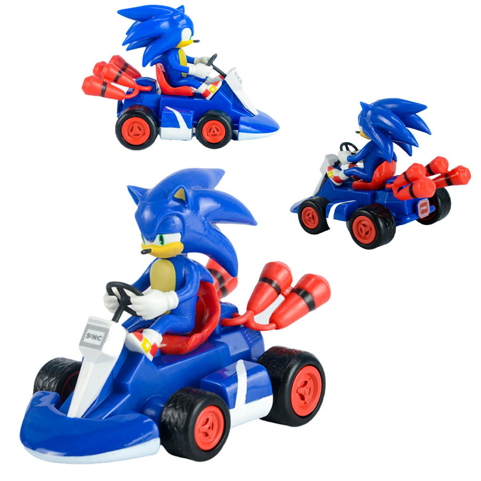 Sonic the Hedgehog Toy Car Model Sliding Racing Cars Knuckles the ...