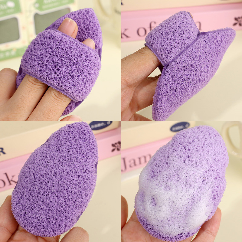 Face Wash Cleansing Puff - Soft Drop-Shaped Sponge - Exfoliating Flutter Sponge - Facial Clean ...