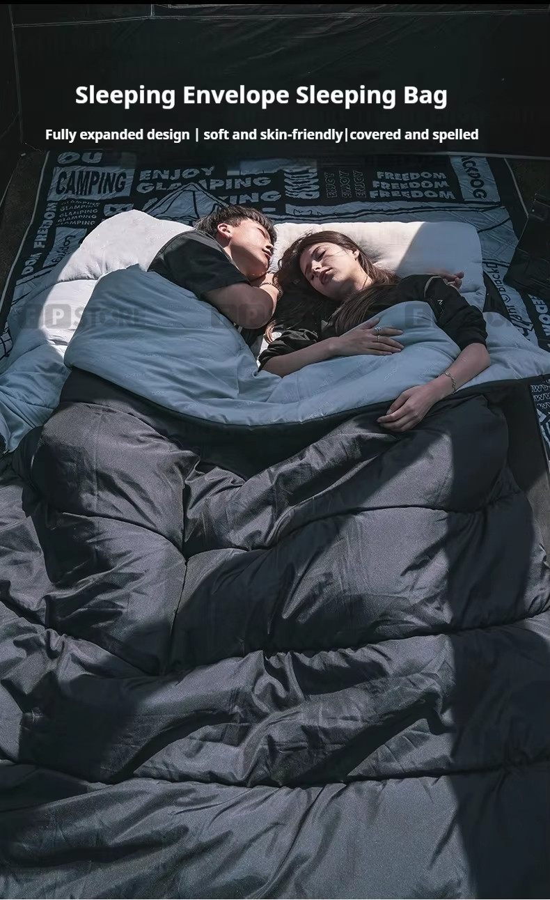 [ COD READY STOCK ] BLACKDOG Envelope Sleeping Bag 1.75kg Black Camp ...