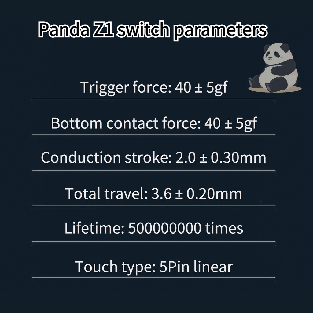 Panda Z1 Switch 10 PCS Parameter 5Pin Linear Mechanical Keyboard Switch ...