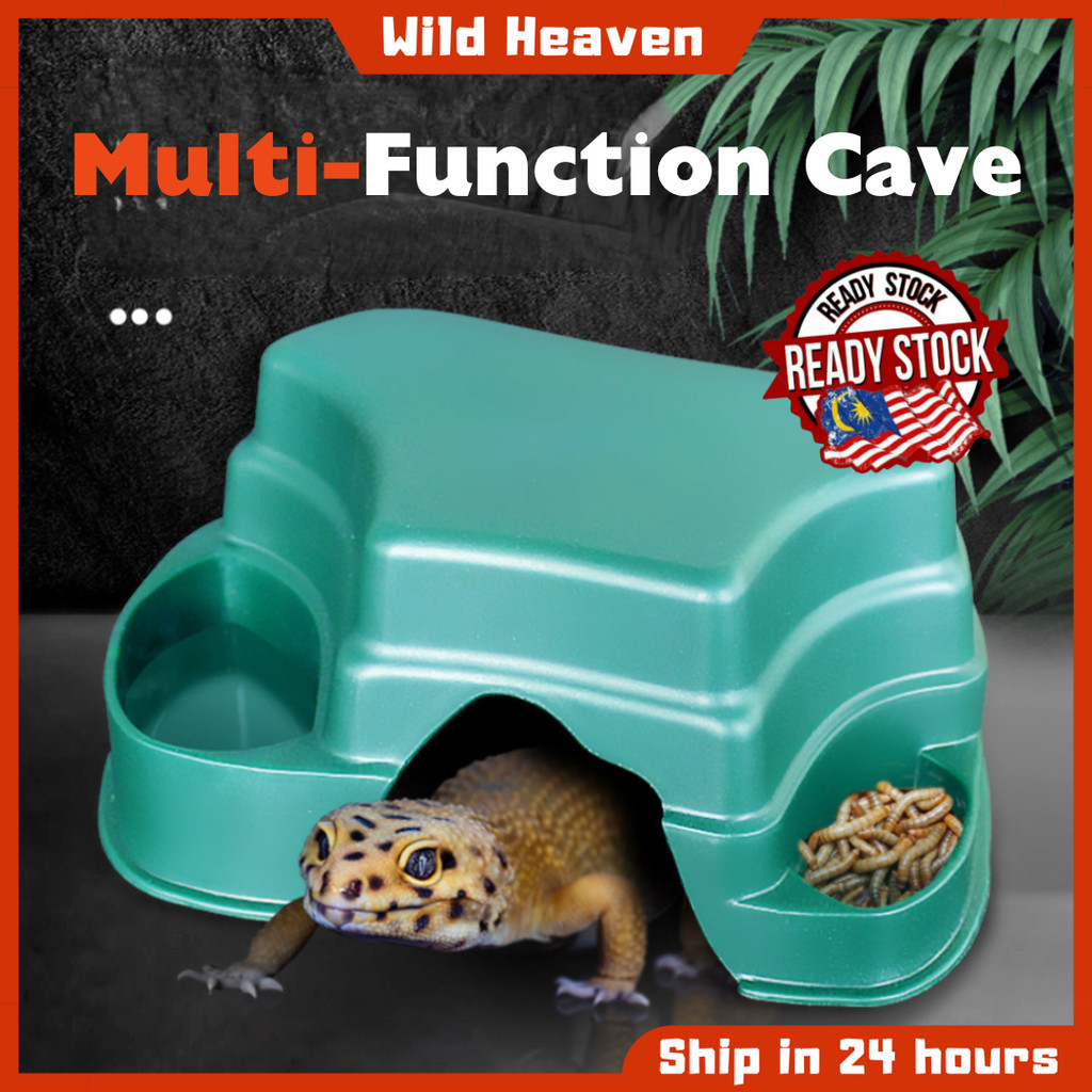 Reptile Hideout Box Small Animal Hide Cave for Snakes Lizards Leopard ...