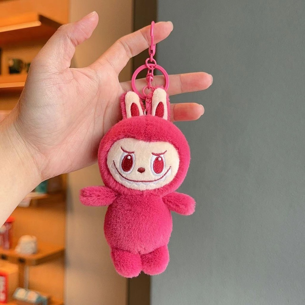 Labubu Cute Plush Toy Cartoon Lala Rabbit Pendant Girl Heart Keychain ...