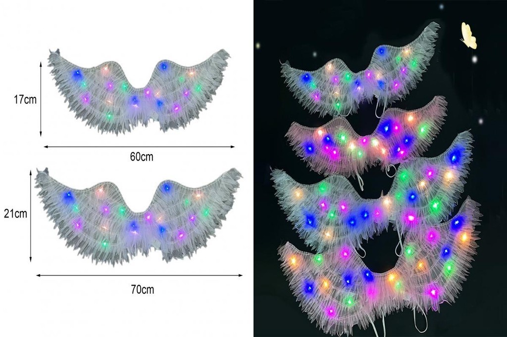 KL* Kids Angel Wing Led Angel Wing Colorful Led Light Up Angel Wings ...