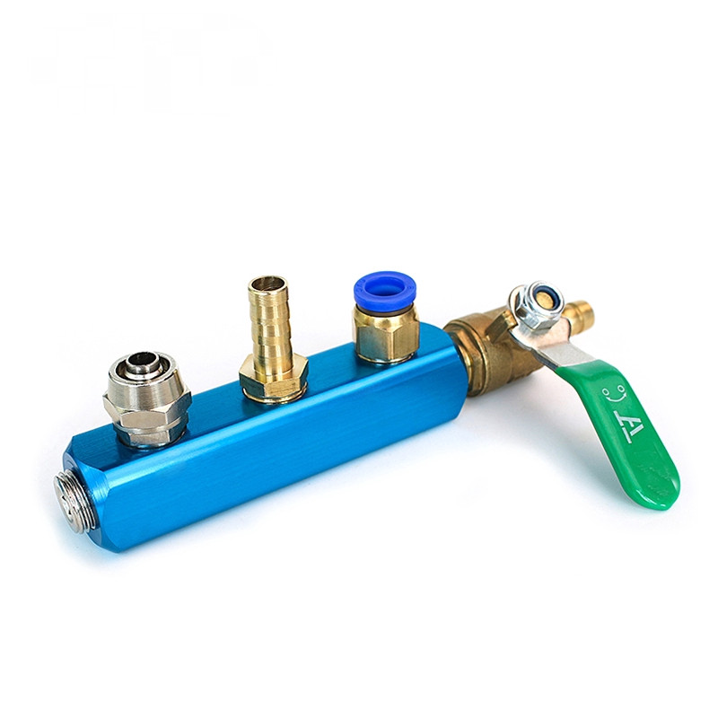 Air Manifold Distributor 1/4" PT Thread Port 2 3 4 5 6 7 8 9 Way ...