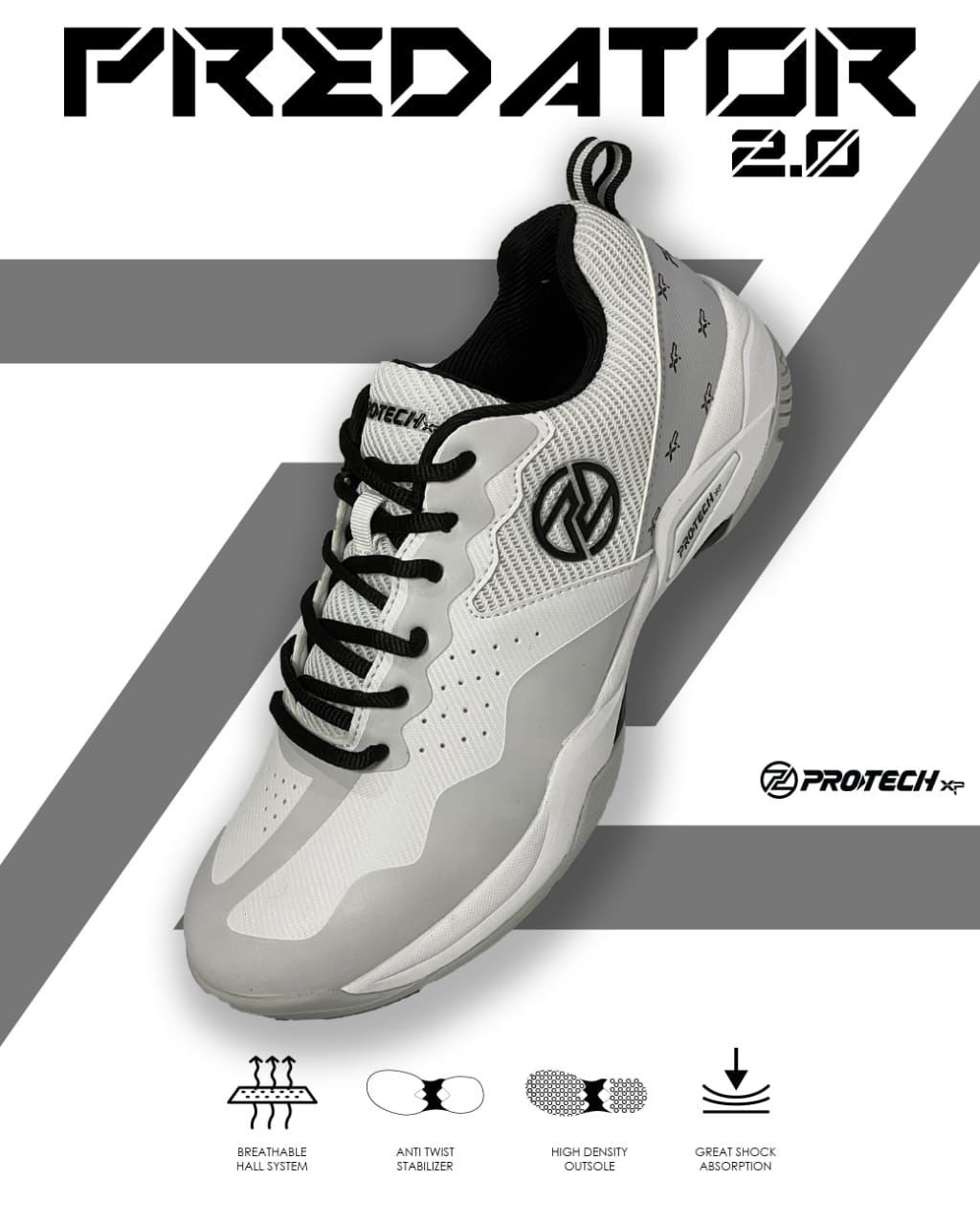 PROTECH PREDATOR 2.0 Light Weight Badminton Shoes (Khakis) | Shopee ...