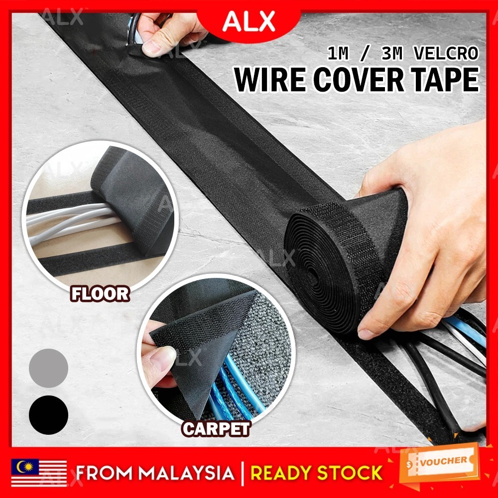 ALX 3M Nylon Adhesive Wire Protector Cable Cover Office Cable Organizer ...
