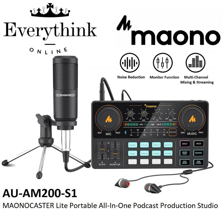 MAONO AU-AM200S1 / AU-AM200 S1 MAONOCASTER LITE PORTABLE ALL-IN-ONE ...