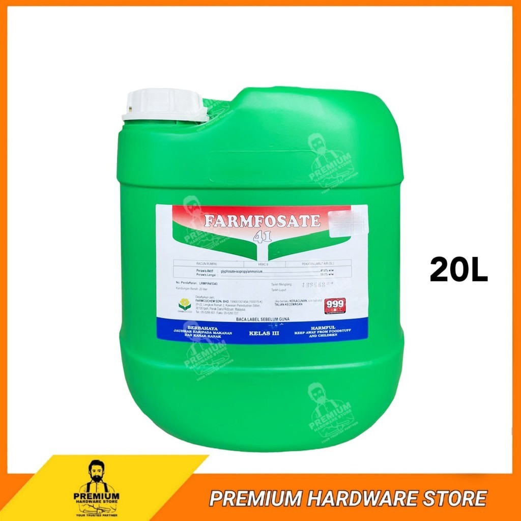 FARMCOCHEM Farmfosate 41 20L Glyphosate-Isopropylammonium Herbicide ...