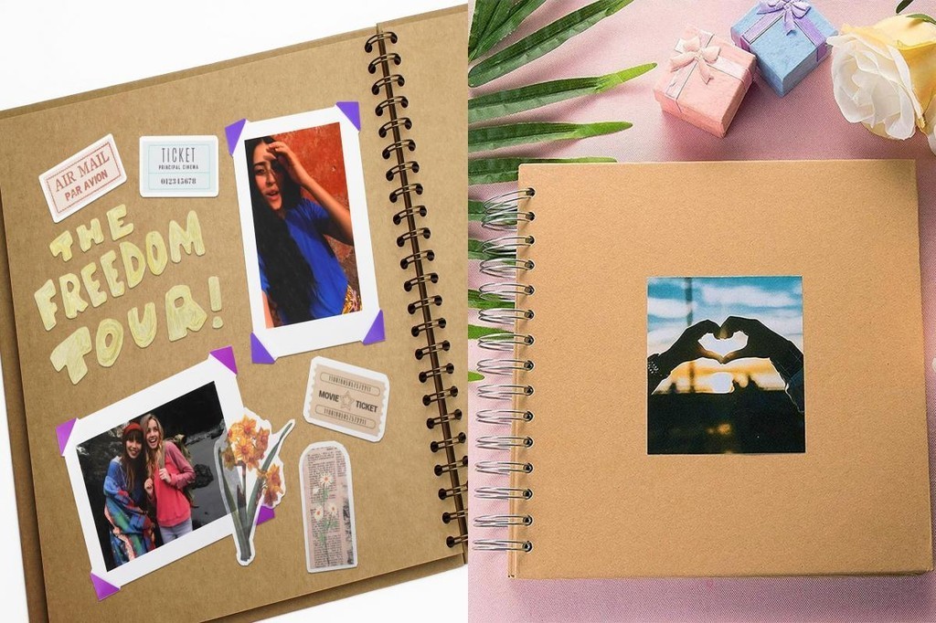 Hard Cover Scrapbook Album 40 Pages Picture Book 7-inch Scrapbook Photo ...