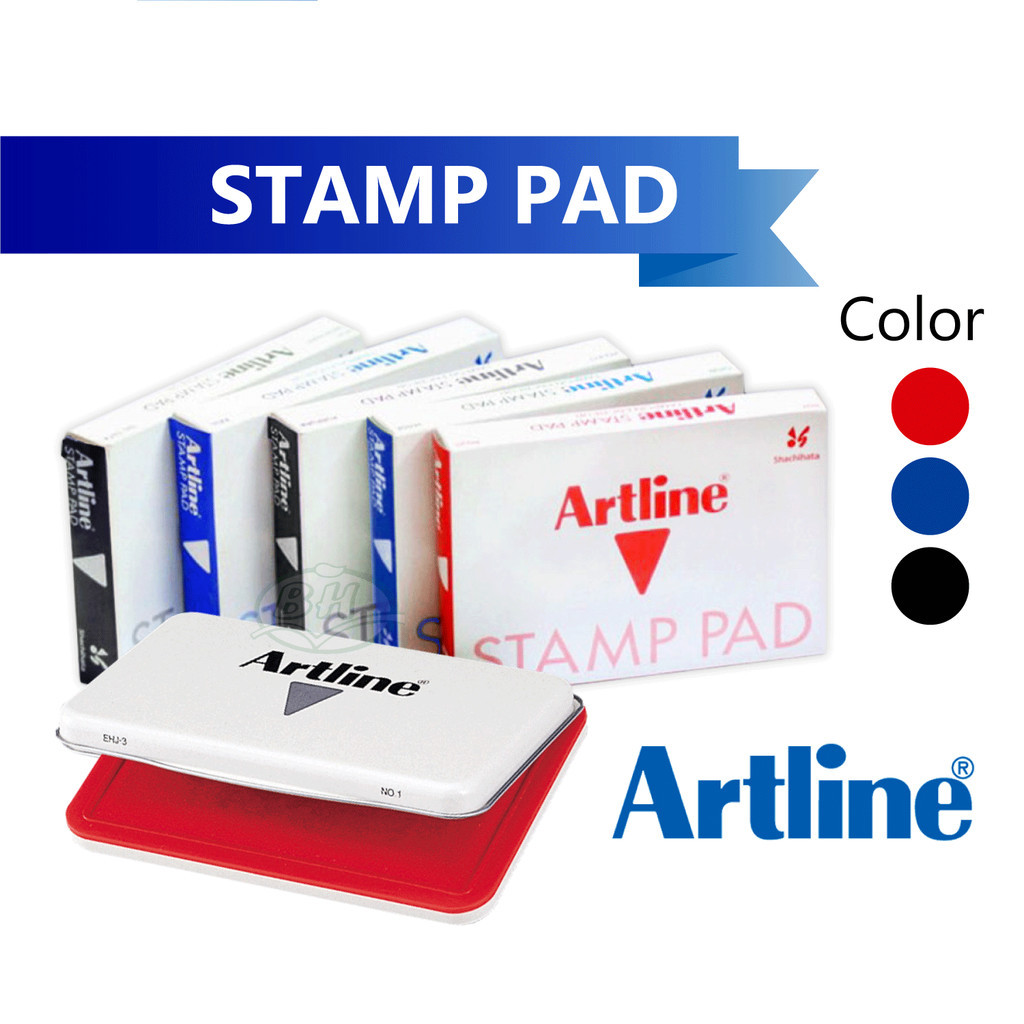 (Wholesale) Artline Stamp Pad No.00, 0, 1, 2 | Rubber Stamp Chop Refillable Ink Pad (EHJ-1/ EHJ ...