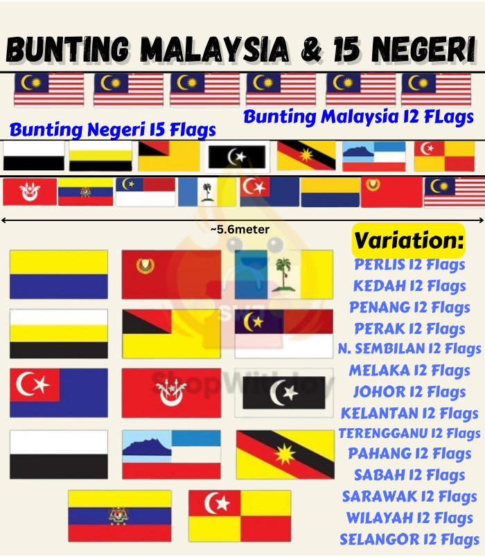 【ShopWithJoy】Flag Malaysia Bendera Malaysia Jalur Gemilang Bendera ...