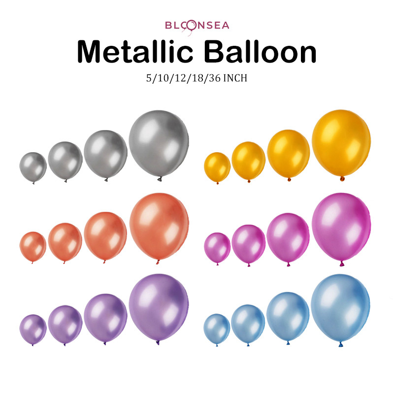 5/10/12/18/36 Inch Metallic Latex Balloon Chrome Pearlescent Pearl ...