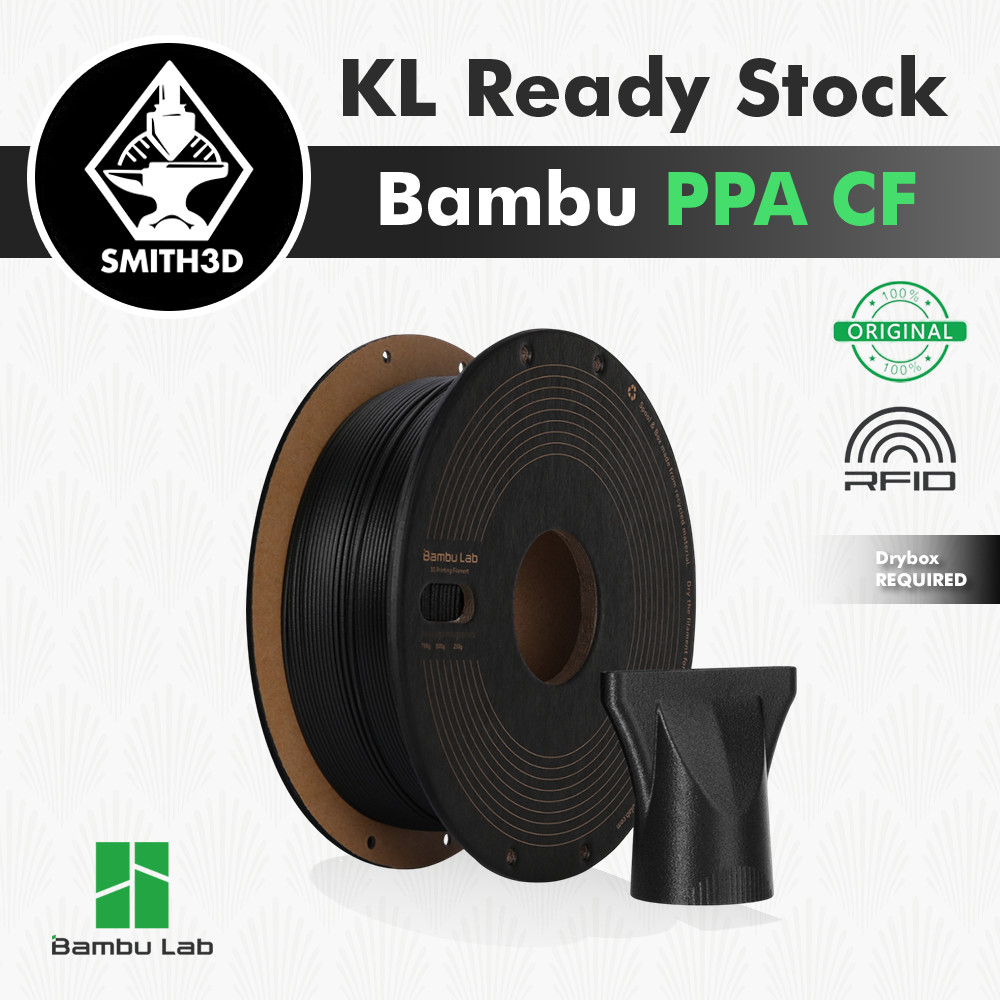 Bambu Lab PPA CF Filament 0.75KG 1.75mm with RFID Filament Metal Like Strength Industrial ...