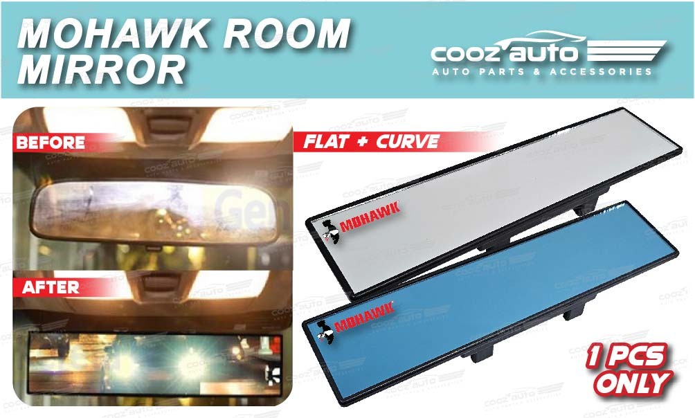 Car Universal MOHAWK Center Room Mirror Flat Curved Wide-Angle ...