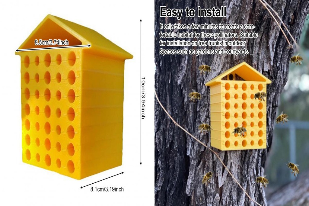 XPS Ladybug House for Trees Honeybee Nesting Site 3d Printed Bee Hive ...