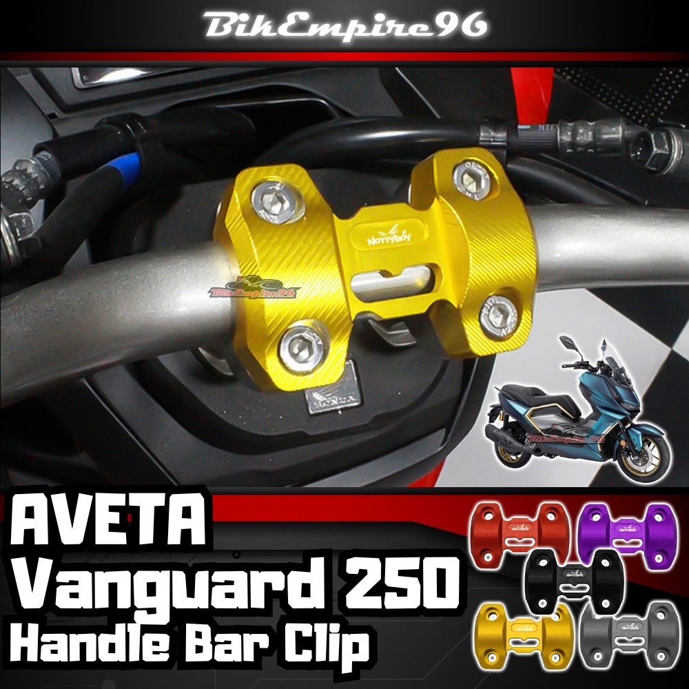 AVETA Vanguard 250 Motorcycle Handle Bar Clip Bars Clamp Pivoting Fit ...