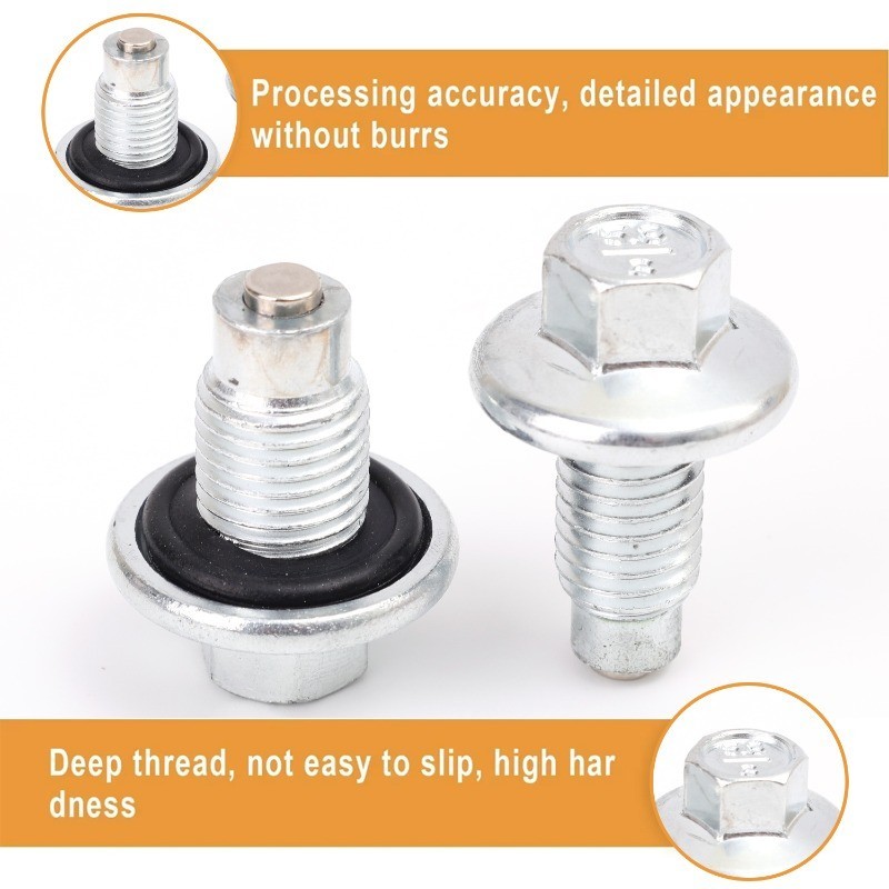 M12 M14 Magnet Oil Drain Screw Gasket - Oil Sump Drain Plug Screw ...