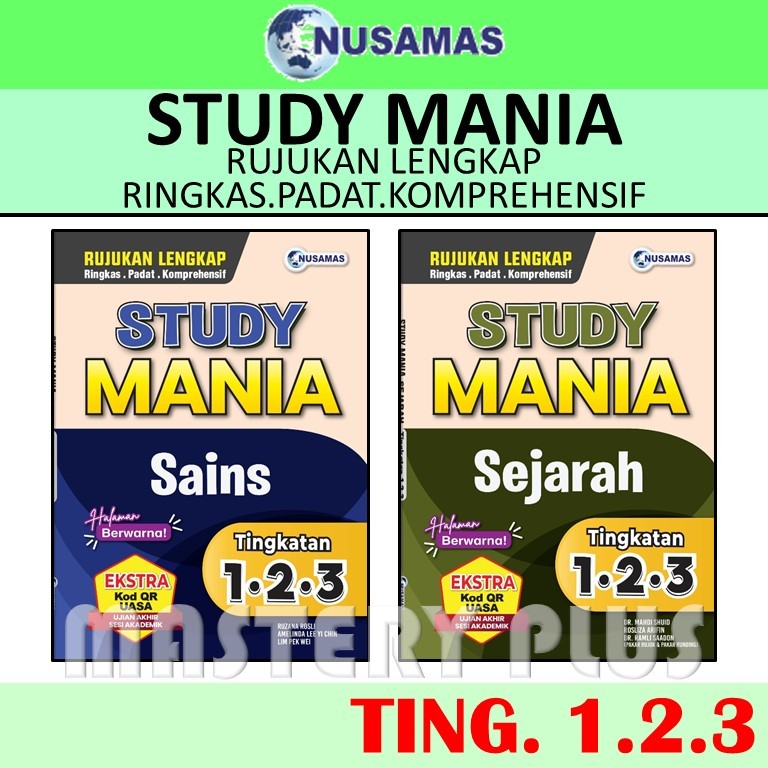 STUDY MANIA TINGKATAN 1.2.3 - SAINS | SEJARAH - RUJUKAN LENGKAP - RINGKAS . PADAT . KOMPREHENSIF ...