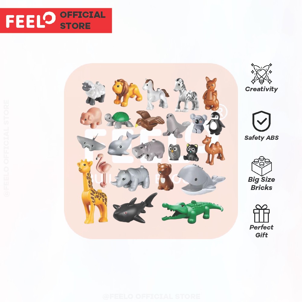 Feelo Animals and Marine Animals Series Buildings Block Big Size ...